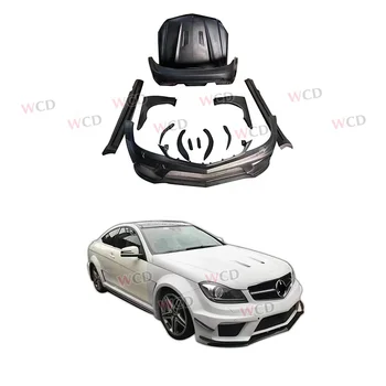 Frp Wide Body Kit For Mercedes Benz C-class W204 C63 C200 C300 Black ...