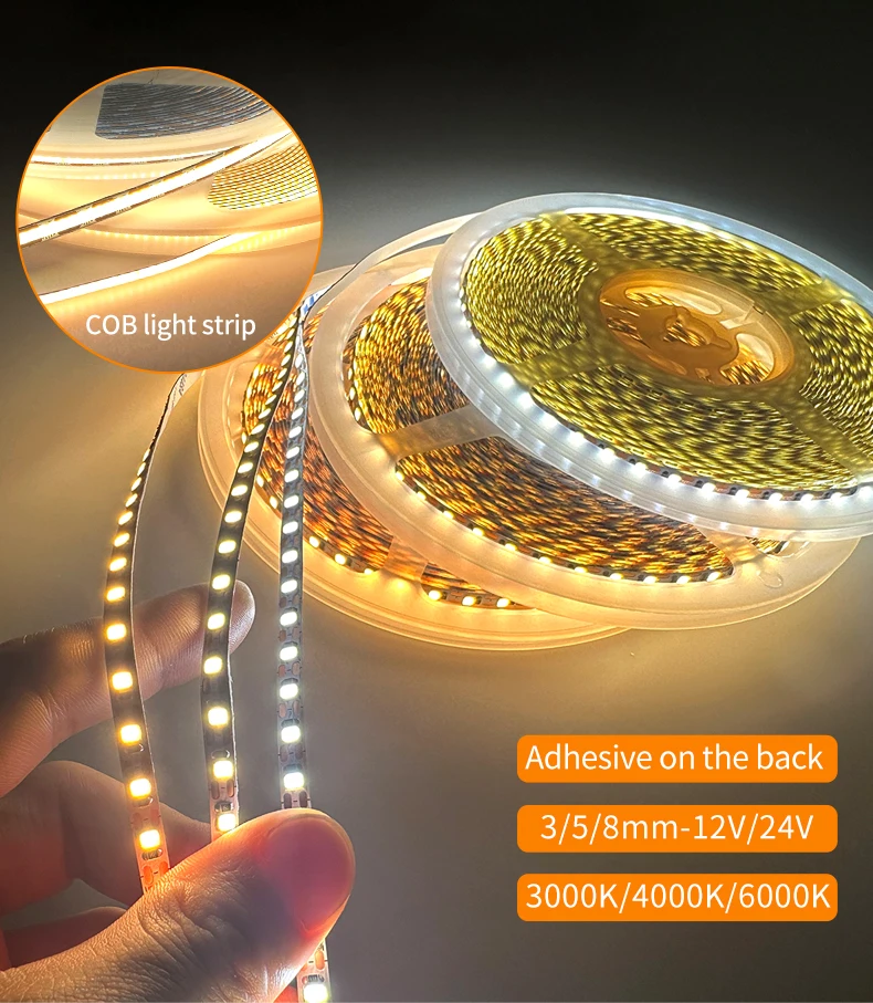 5mmCOB Flexible Lamp Belt, 400 Beads/m, Provides Brighter and More ...