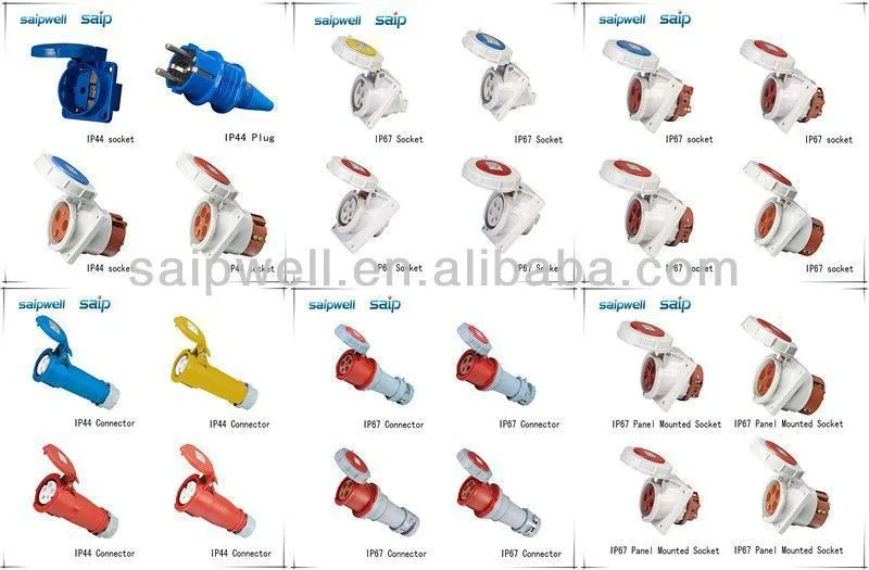 Saipwell Iec Ip67 Reefer Container Plug 4 Pin 400-450v 32a Sp-2175 ...