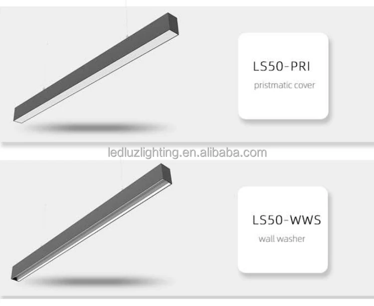 Linkable Aluminum LED Profile with Prismatic Cover Wall Washer Extruded ...