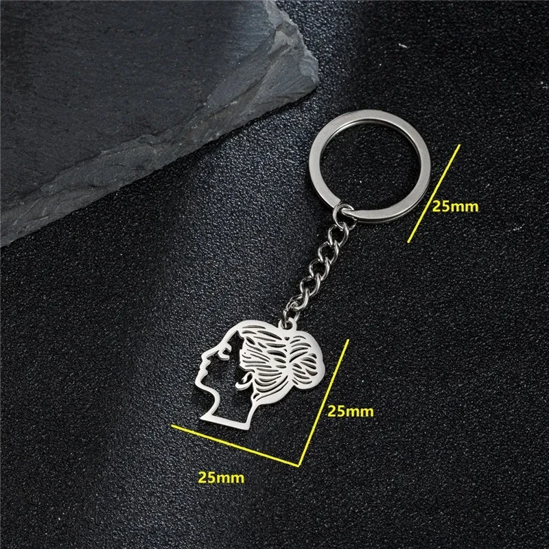Women's Aesthetic Metal Keychains Keyrings Accessories Hollow Art Girls ...