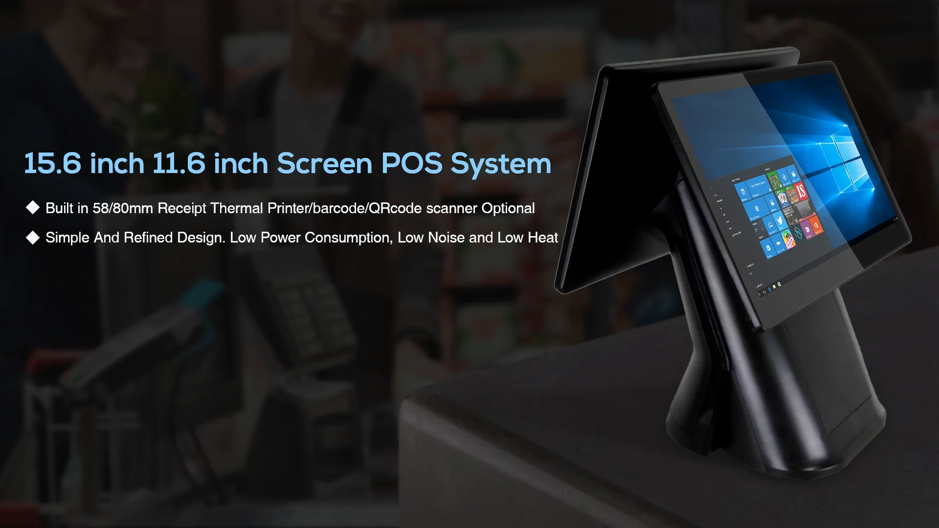 Factory Price All In One 15 15.6 Inch Android Pos System Dual Screen ...