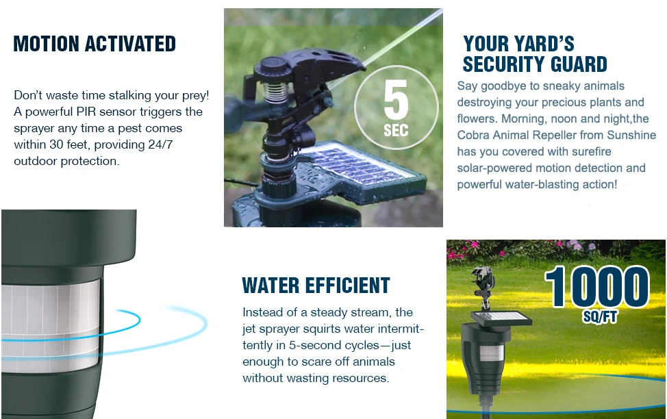 Outdoor Irrigation Equipment Solar-powered Motion-activated Water ...