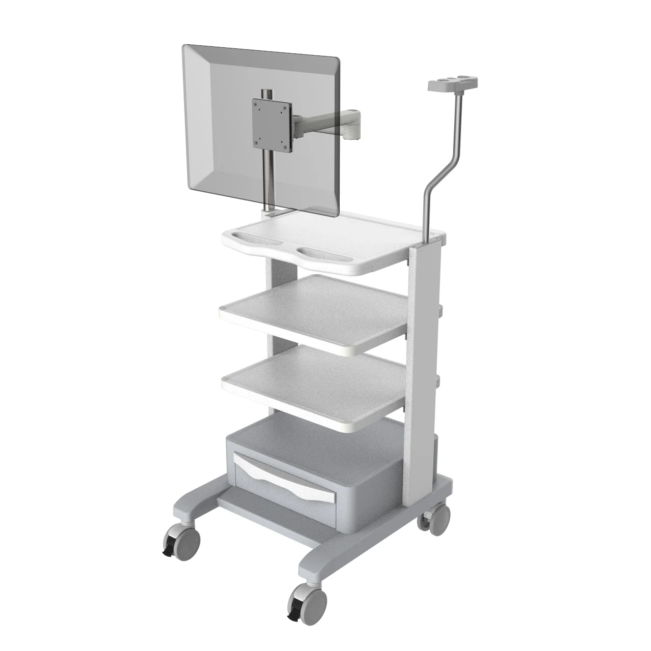Medical Endoscopy Cart Laparoscopy Trolley with Drawer Wheels Casters ...