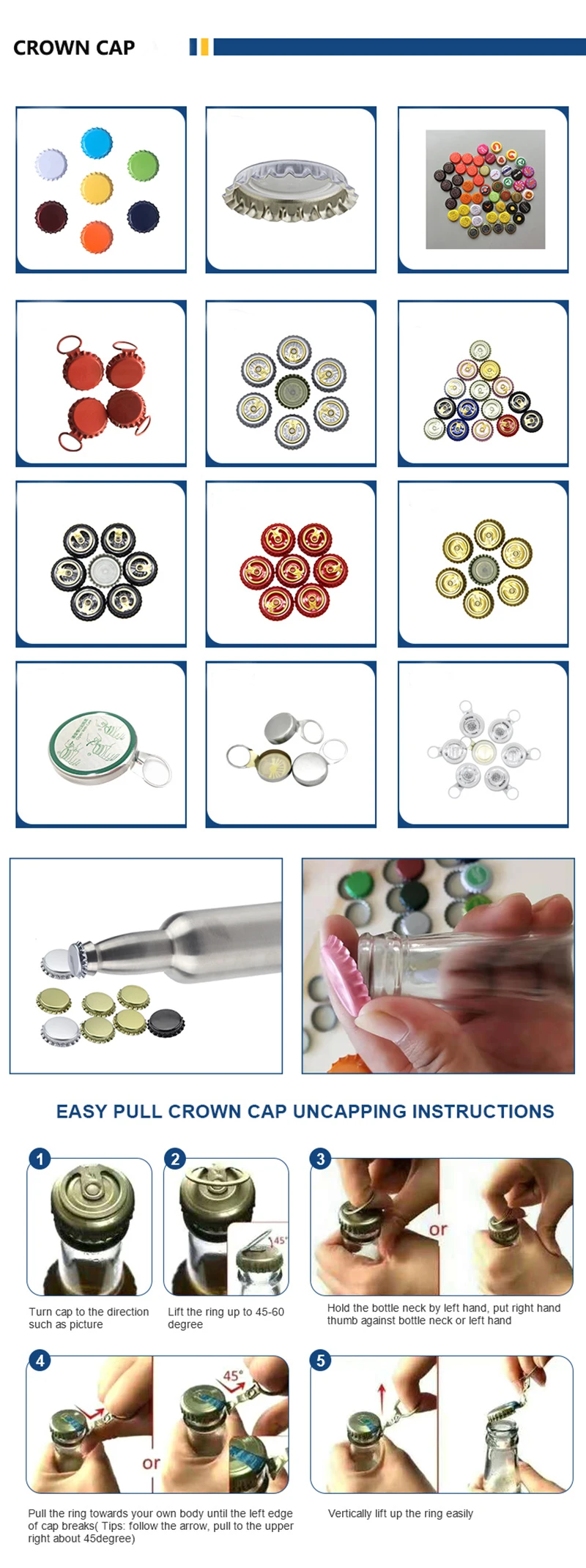 26mm Twist off Crown Cap for Screw Top Bottle - Non-refillable