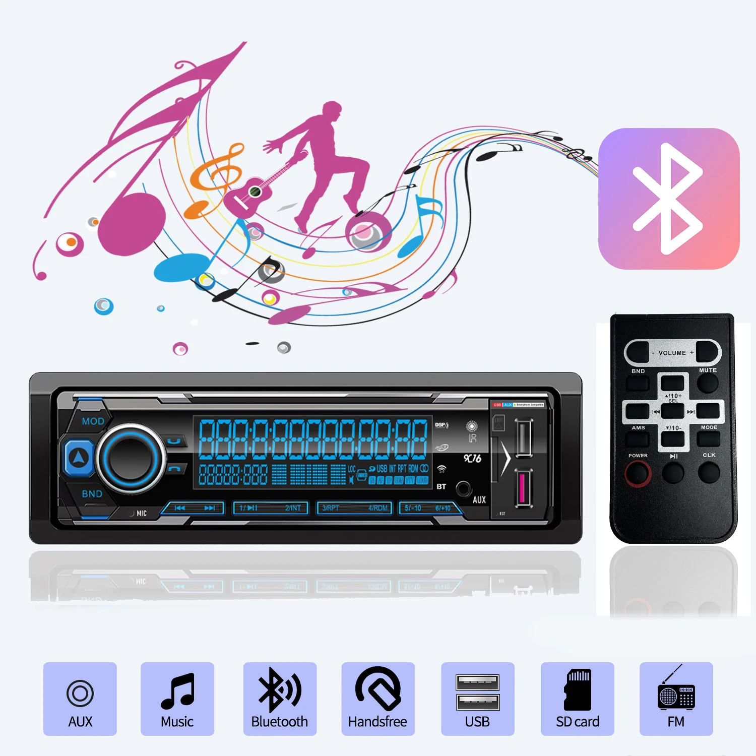 Bbzl High Quality App Control Universal Sangle 1 Din Auto Radio Stereo ...