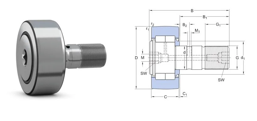 NUKR 52 DZ Yoke Type Track Roller - Precision & Performance
