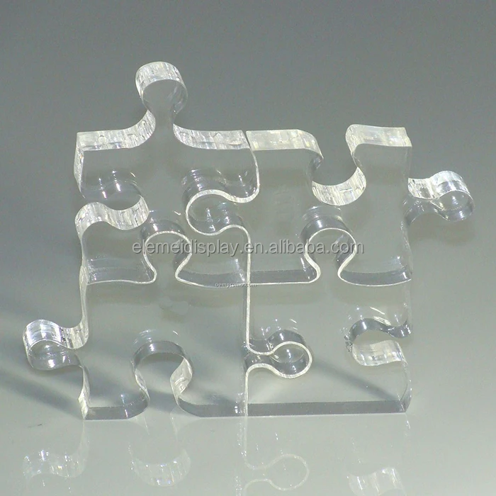 Clear Custom Blank Acrylic Puzzles Waterproof Crystal Clear Puzzle ...