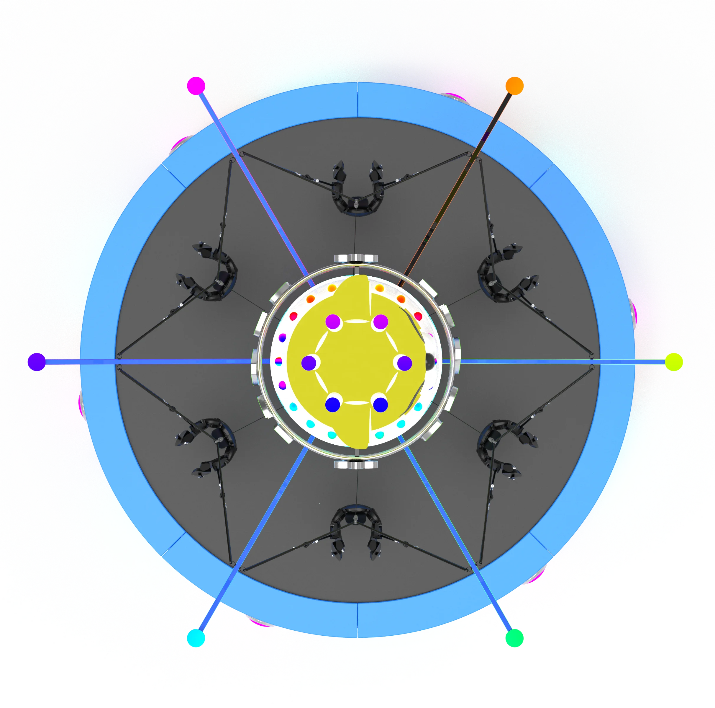 6-people Trampoline Outdoor Bungee Bed Amusement Park Trampoline For ...