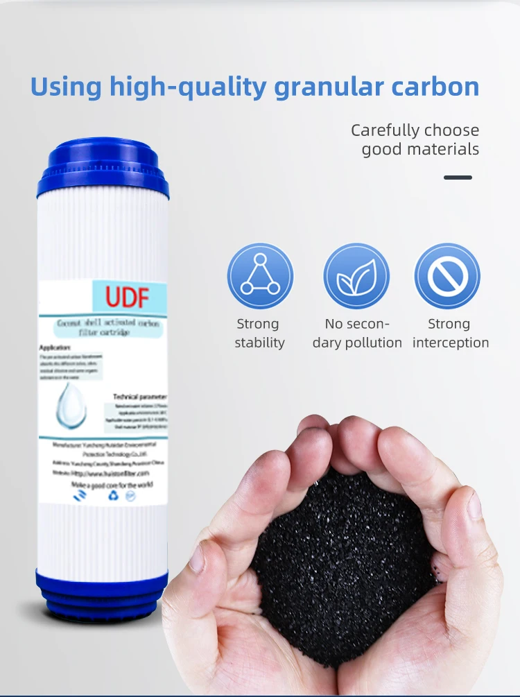 20*2.5*4.5 Inch UDF Activated Carbon Filter Element for Tap Water