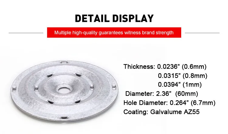 Tpo Pvc Membrane Using Fixed Metal Roofing Round Plate - Buy Insulation ...