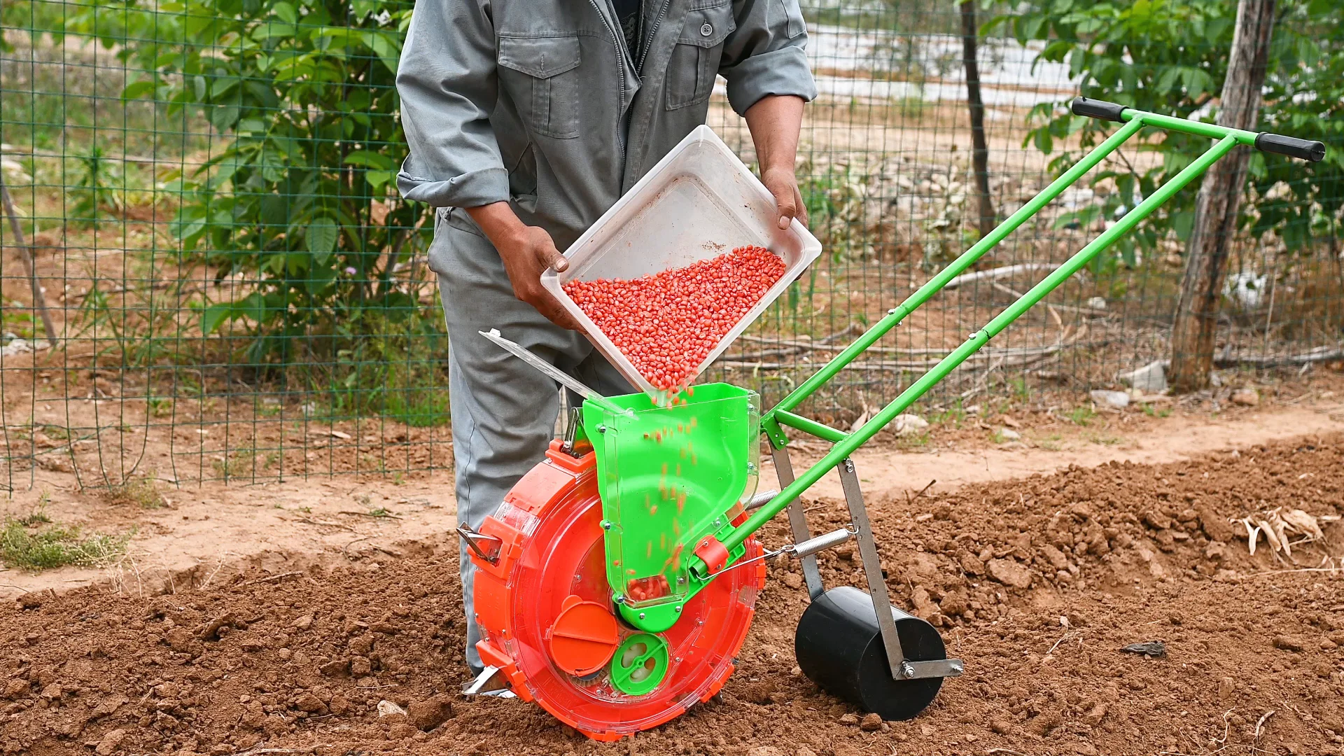 High Quality Seeding Machine Hand Push Corn Seed Planter Grain ...