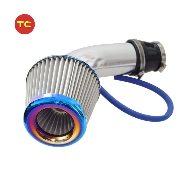 Universal Burnt Blue Stainless Steel Racing Car Air Filter High Flow ...
