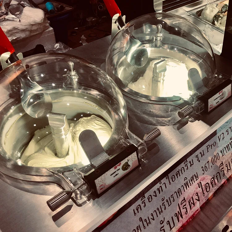 2-cylinder Built In Led Spotlight Hard Ice Cream Sorbet Helato Gelato ...