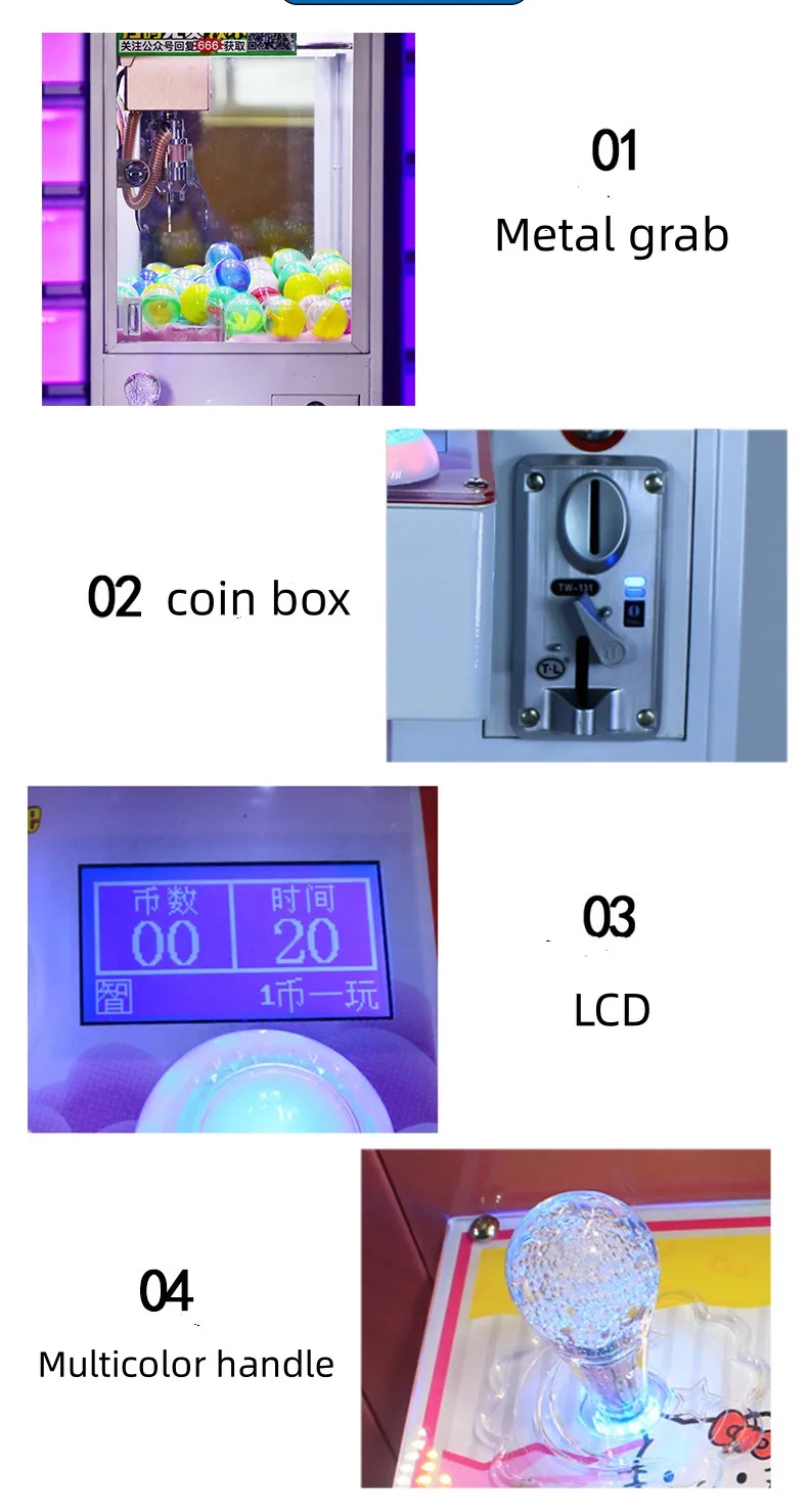 Mini Claw Machine Plush Mini Claw Crane Machine Mini Claw Machine With ...
