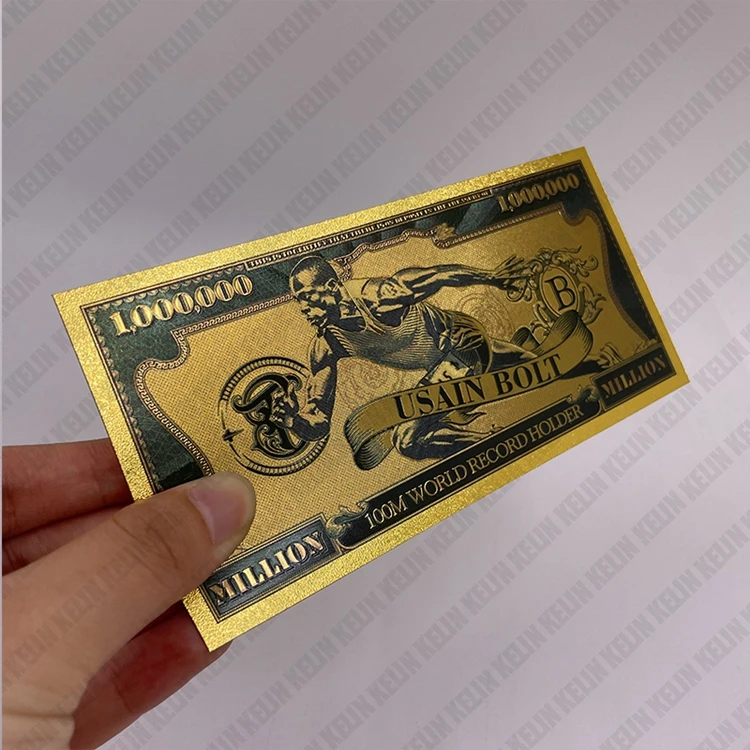Collection Lucky Card Usain Bolt Gold-Plated One Million Dollar ...
