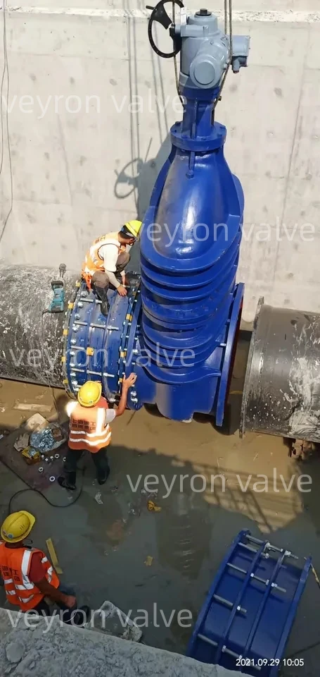 Veyron Manual Cast Iron Flanged Type Gate Sluice Valve for DIN ANSI BS ...