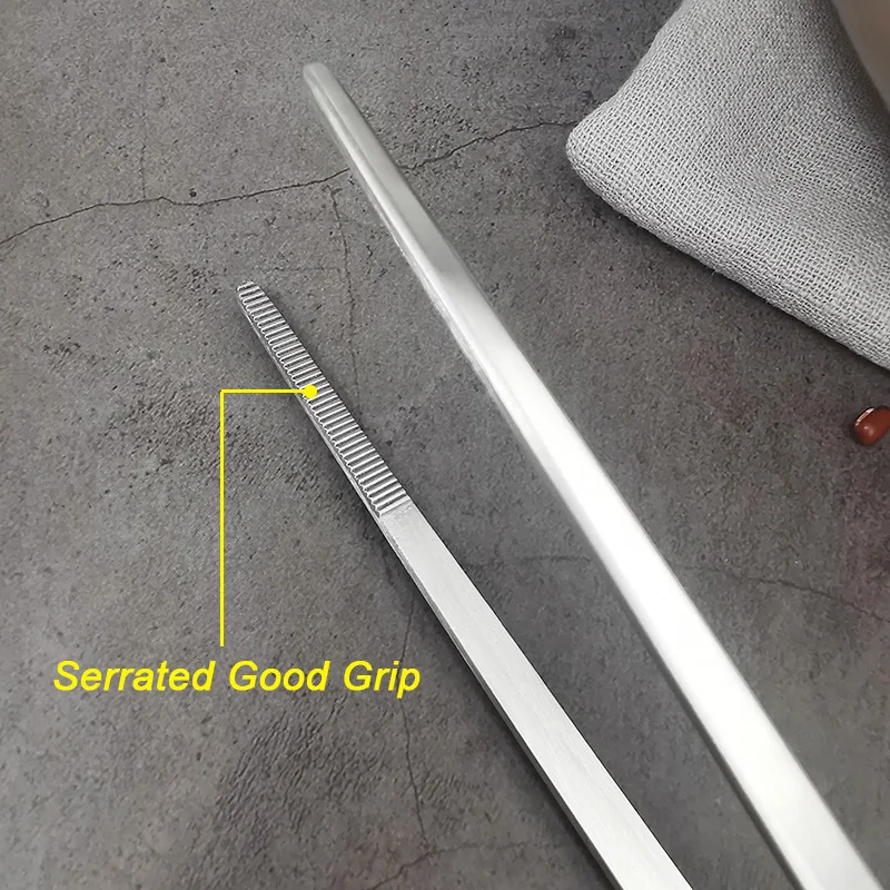 Metal Culinary Garnish Chef Plating Cooking Pliers Food Tongs Long 12 ...