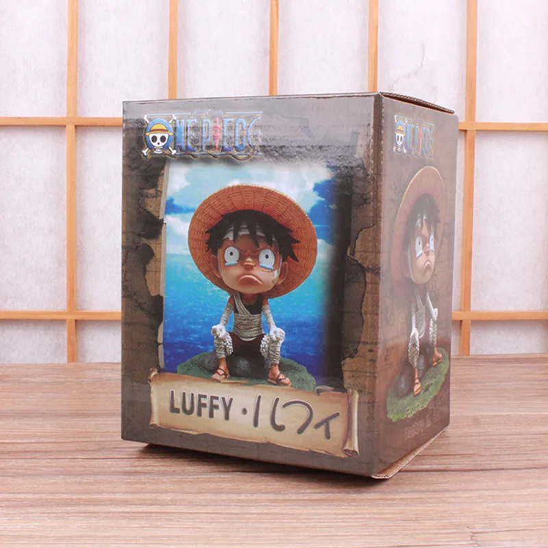 13cm Childhood Luffy Bandage Injury And Crying Scene One Piece Toys ...