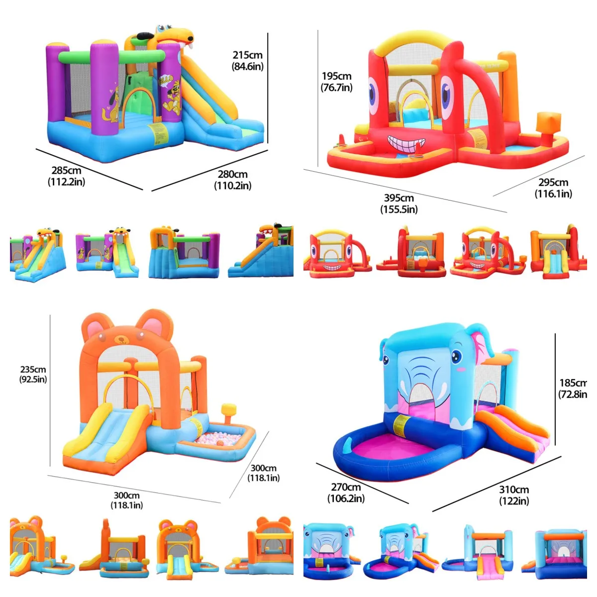 Wholesale Kids Outdoor Inflatable Trampoline Slide Jumpers Inflatable ...