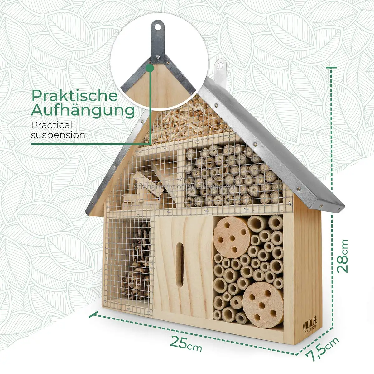 Mason Insect Bee Butterfly House Insect Hotel Outdoor Hanging Bamboo ...