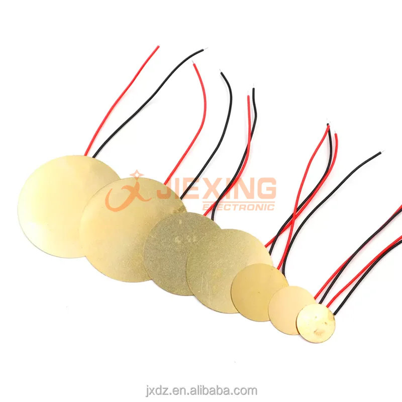 Piezoelectric Ceramic Sheet 50mm Buzzer With 60mm Cable Copper Piece ...