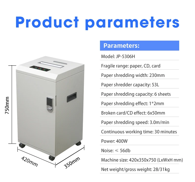 Mirco Cut Paper Shredder Machine Document Shredding Machine Home Office ...