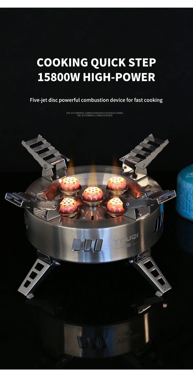 Portable Mini Furnace Head Camping Picnic Outdoor All In One Automatic ...