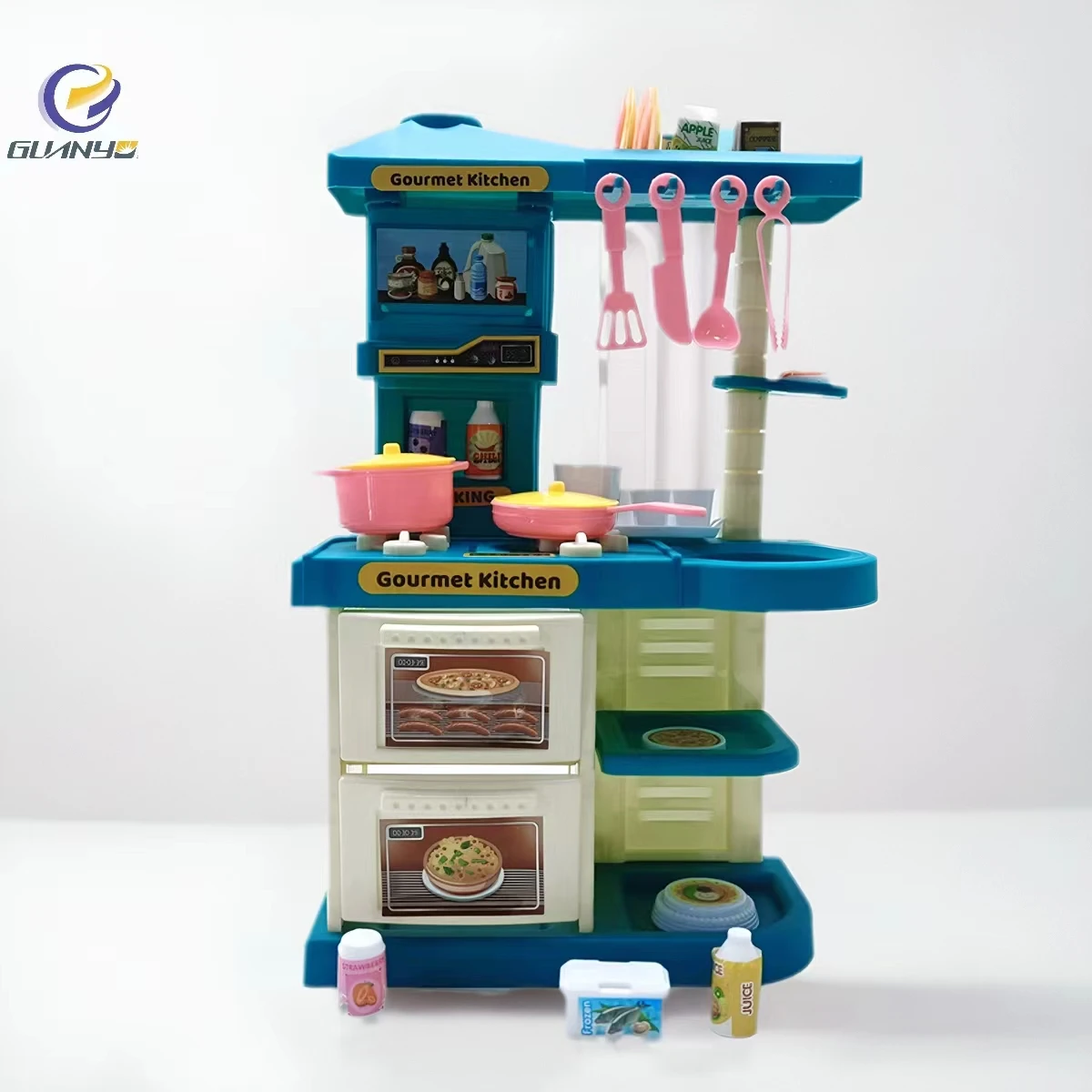 Mini Size Assembled Open-Plan Style Kitchen Counter With Cookware ...