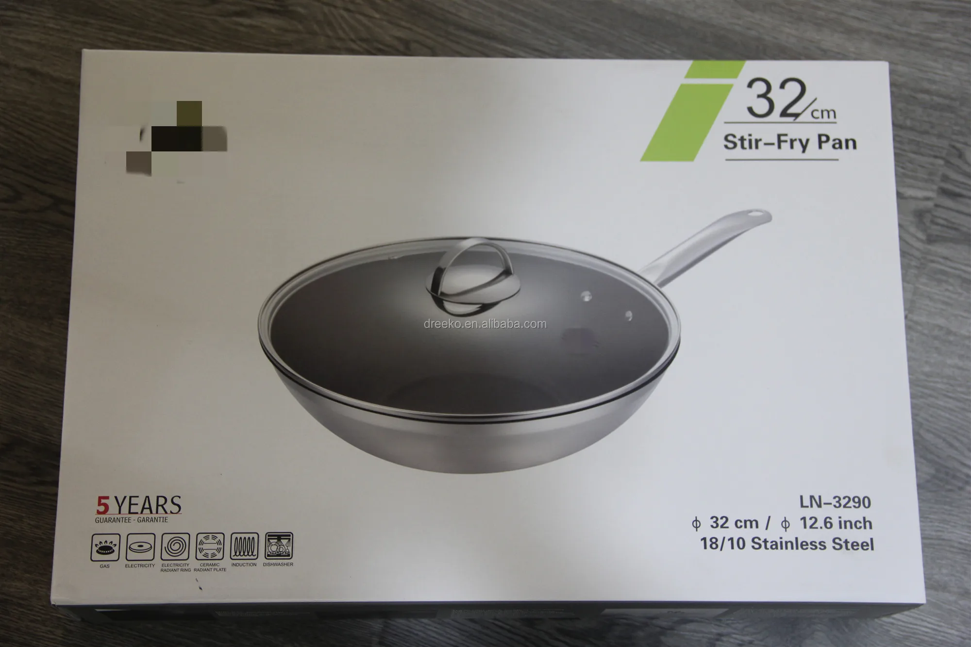 Triple Stainless Steel Honeycomb Nonstick Frying Pan 28cm With Cast ...