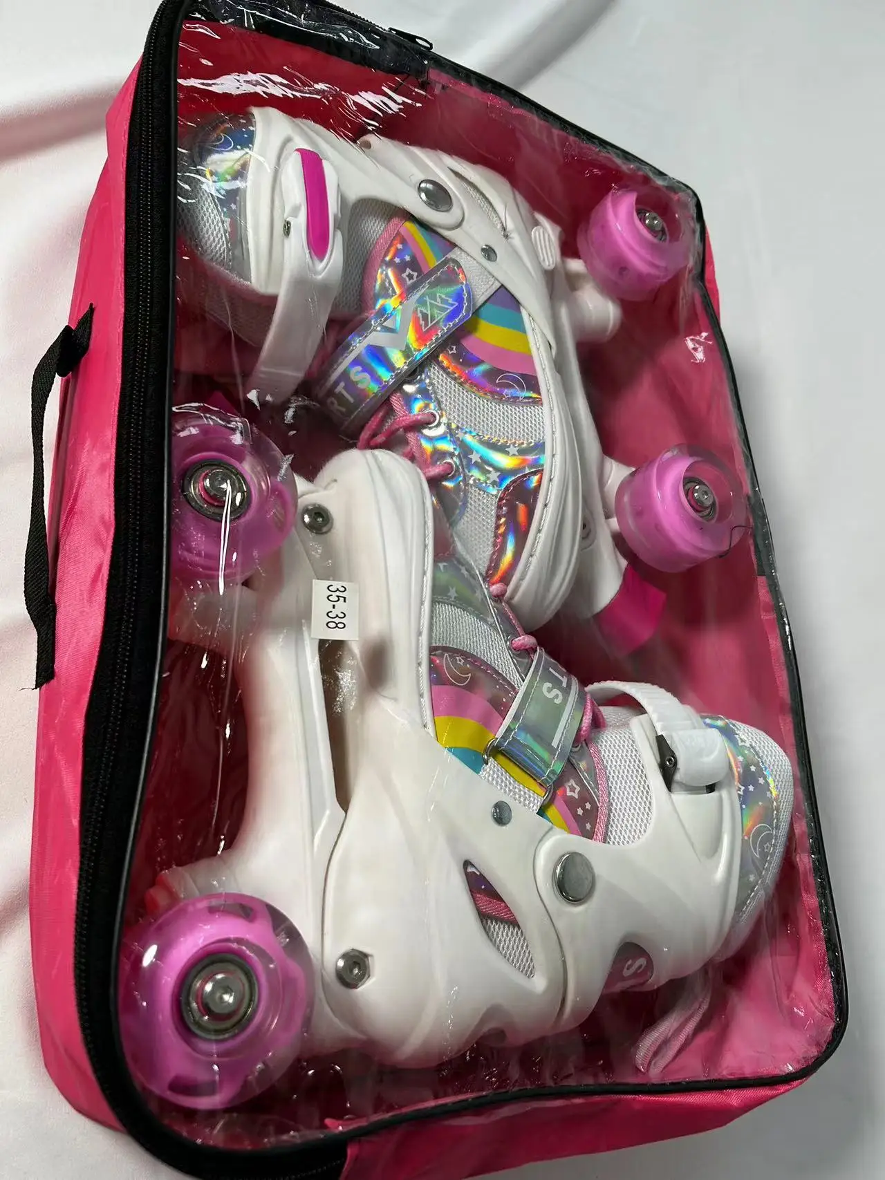 Quad Roller Skate 4 Wheel Quad Roller Skates For Girls Flashing Roller ...