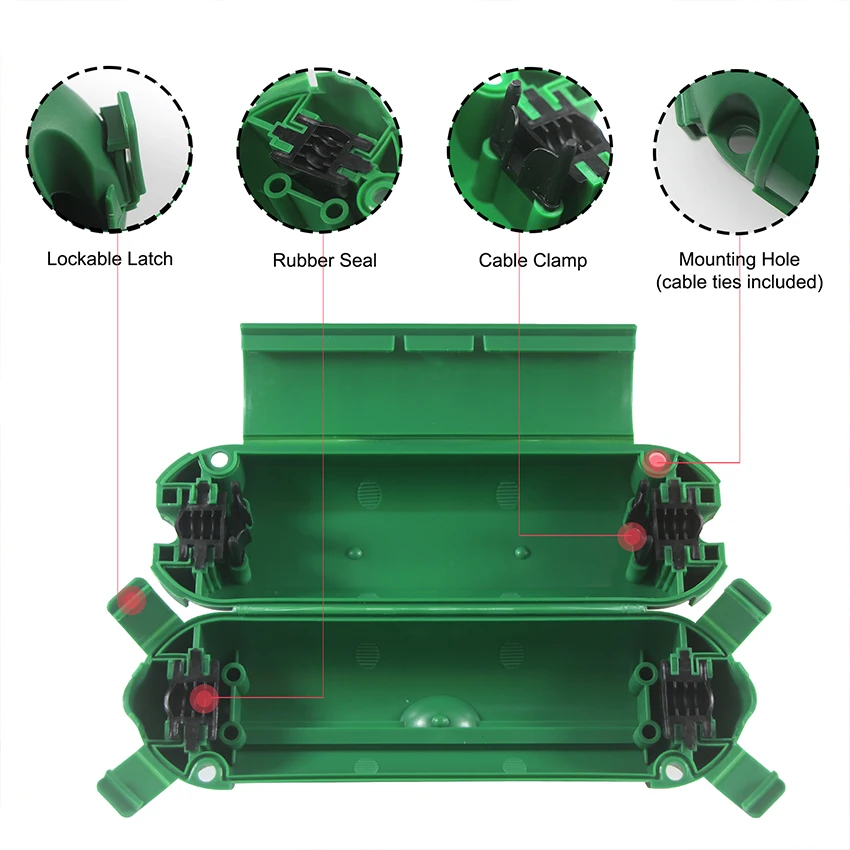 Electrical Extension Cord Cable Safety Junction Box Waterproof Outdoor ...