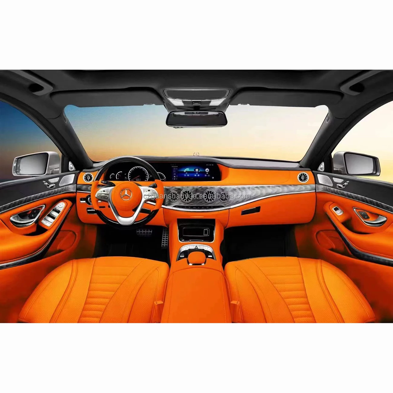 Full Vehicle Cockpit Coverage Interior Decoration Upgrade Indoor W221 ...