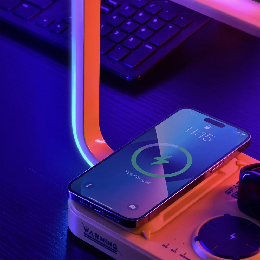 New Product Multifunctional 3 In 1 Wireless Charger With Rgb Night ...