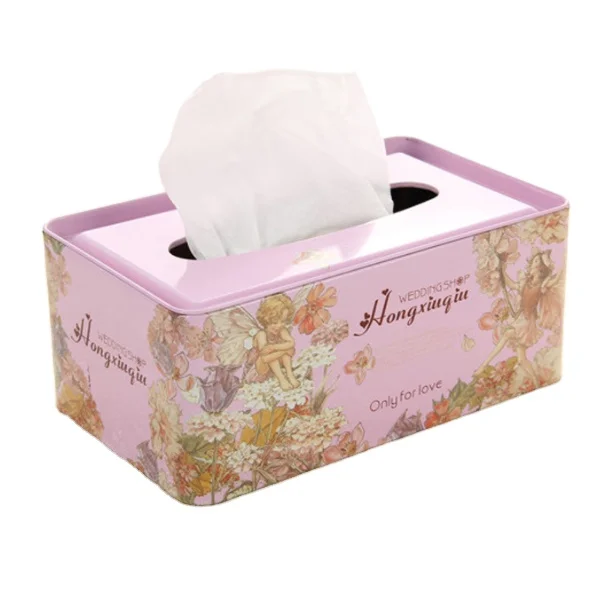 Custom Tin Tissue Box Rectangle Metal Durable Tissue Holder - Buy Custom Tin Tissue Box ...