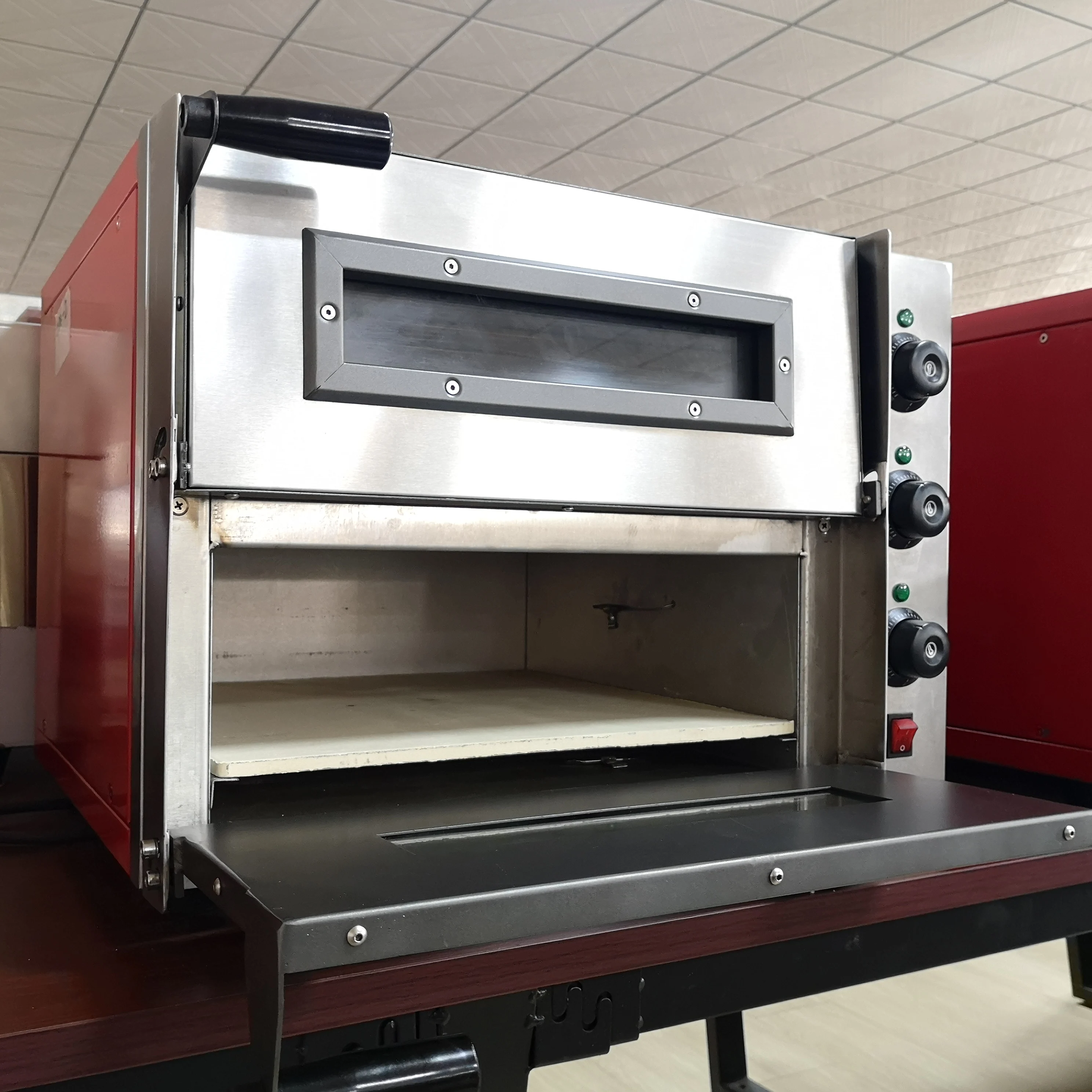 Commercial Bakery Baking Build-in Countertop Electric Pizza Oven /Industrial Pizza Maker ...