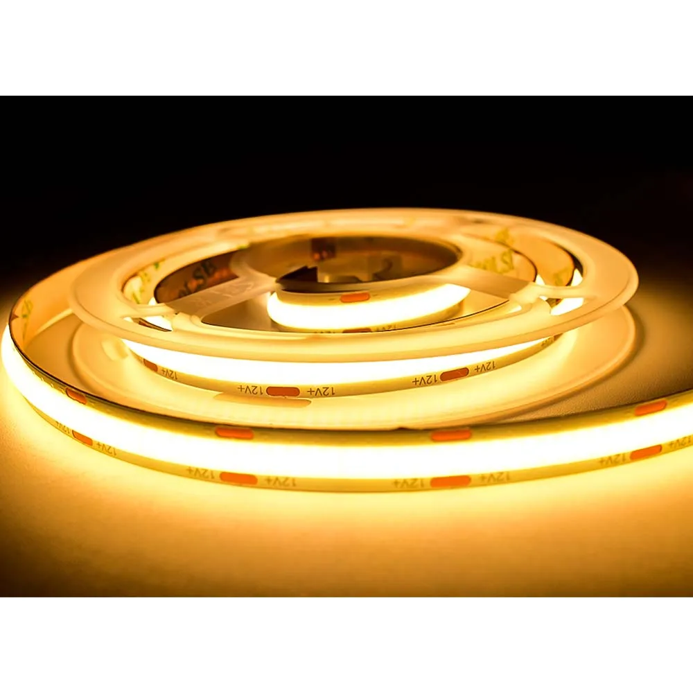 Listo Para Enviar 480 Leds Por Metro Cob Led Tira De Luz 11 W/m 12v/24v ...