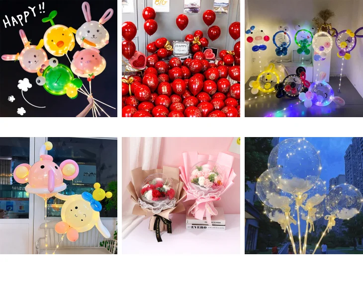 Latex Balloons Stick Stand Bobo Balloon Led Ballon Light - Buy Latex ...