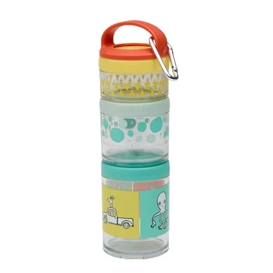 4 Piece Stackable Nutritional Supplement Container Case Snack Box Food ...