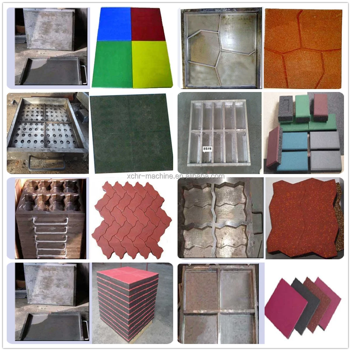 Waste Tire Rubber Floor Tile Production Line Equipment For Processing ...