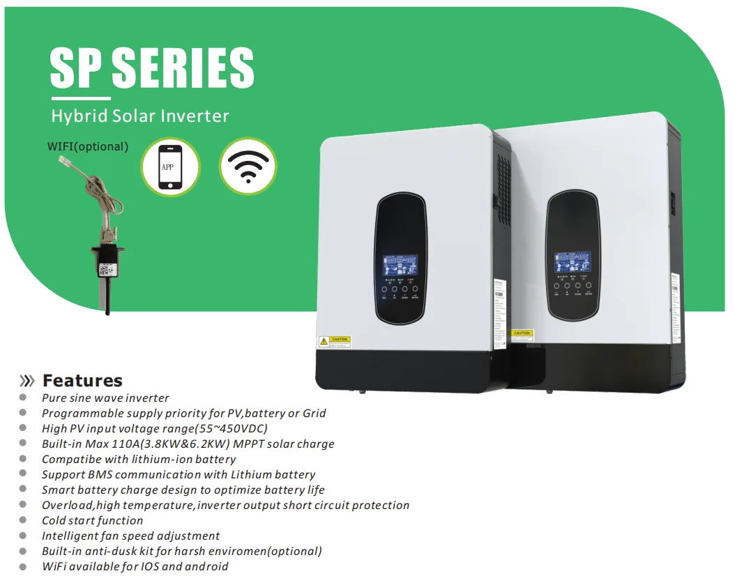 4kw Off Grid Solar Inverter 4200w 3.8kw 24v 48v Pure Sine Wave Hybrid ...