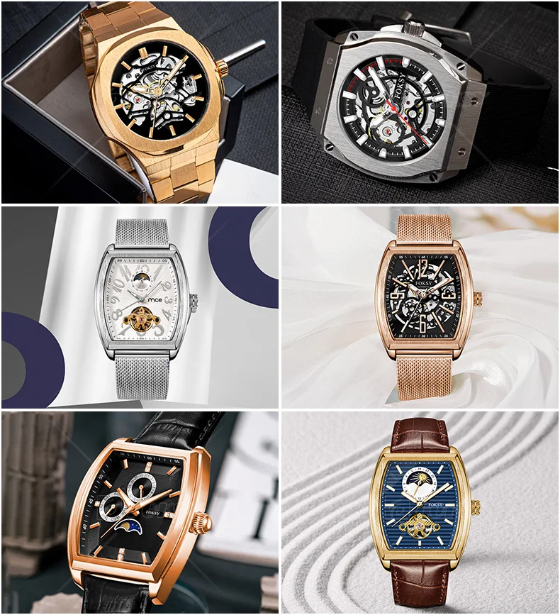 Custom Brand Stainless Steel Luxury Wrist Automatic Movement Mechanical ...