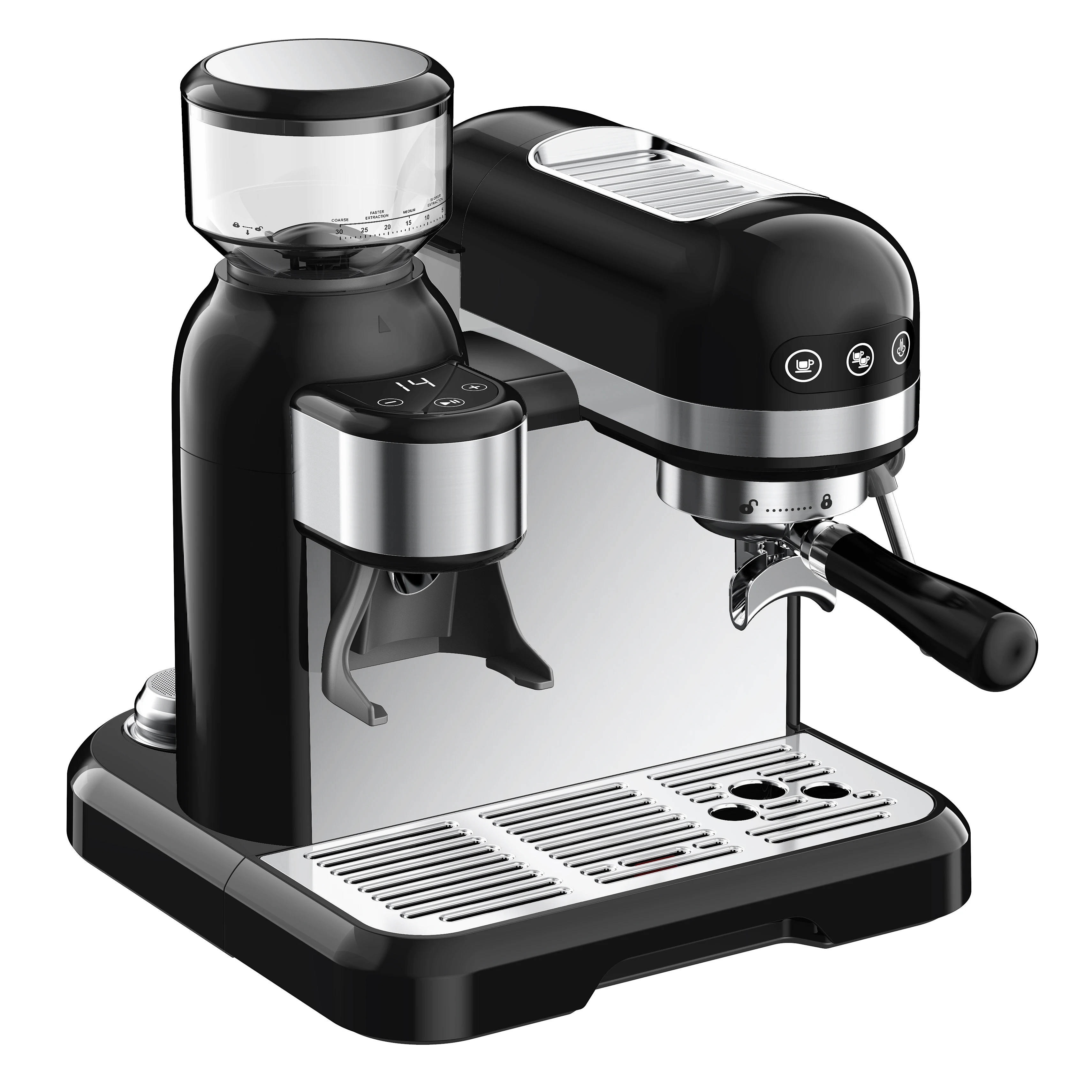 Espresso Coffee Maker Machine 3 In1 - Automatic Cappuccino & Latte ...