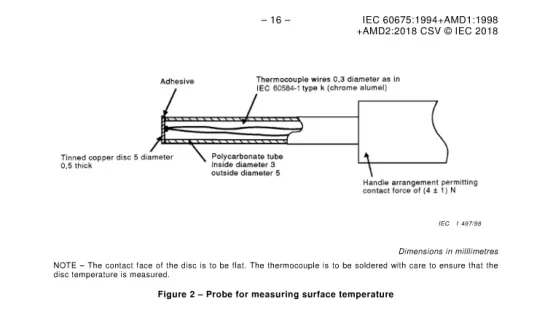 Iec60695 Test Probe For Surface Temperature Testing - Buy Surface ...