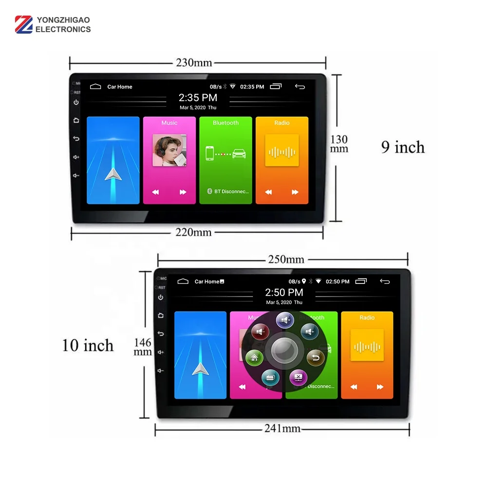 2 Din 10 Inch T3 Dvd Universal Touch Screen Stereo 2gb 16g 32g 4 Core ...