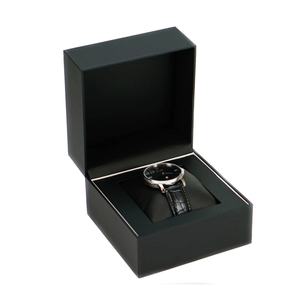 High End Design Black Cardboard Paper Flip Watch Gift Box Packaging ...