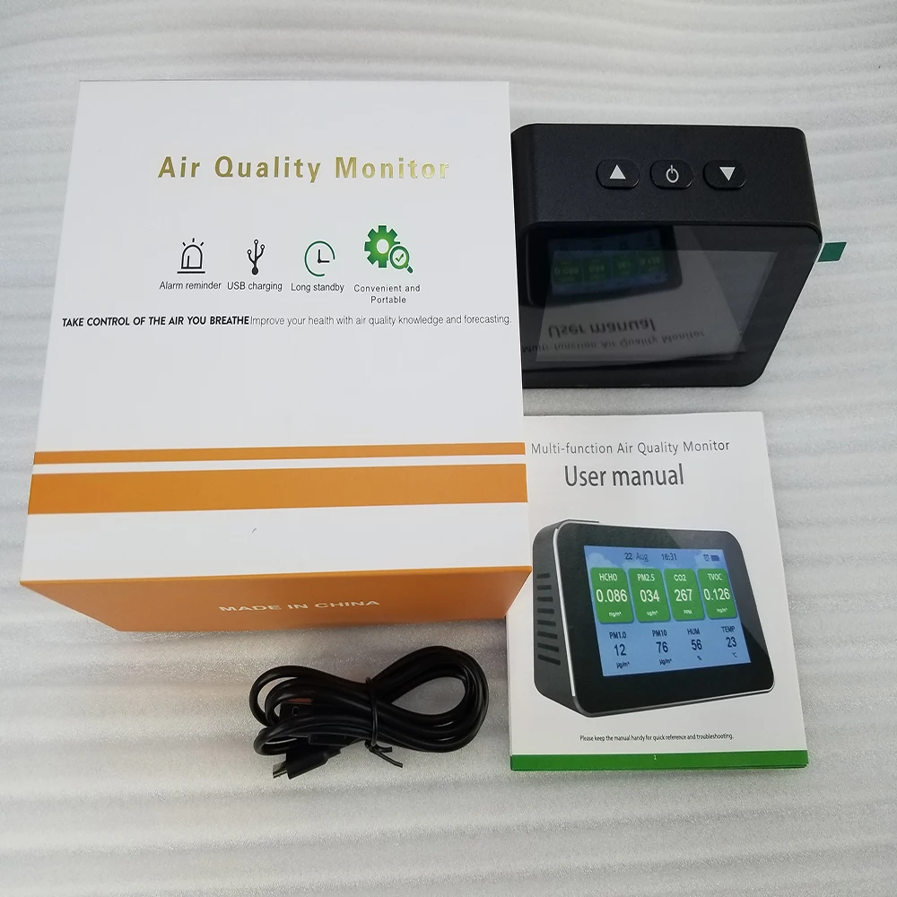 Ndir Co2 Sensor Co2 Air Quality Meter Detect Co2 Particle Pm2.5 ...