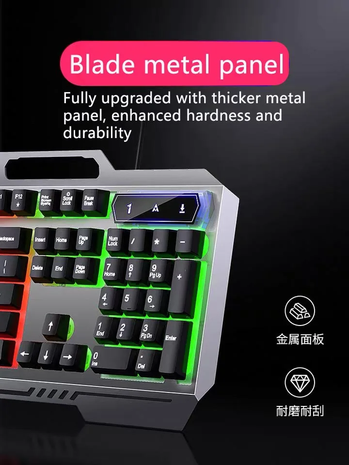 FV-Q307 Gaming Keyboard - Backlit, Ergonomic, and Waterproof