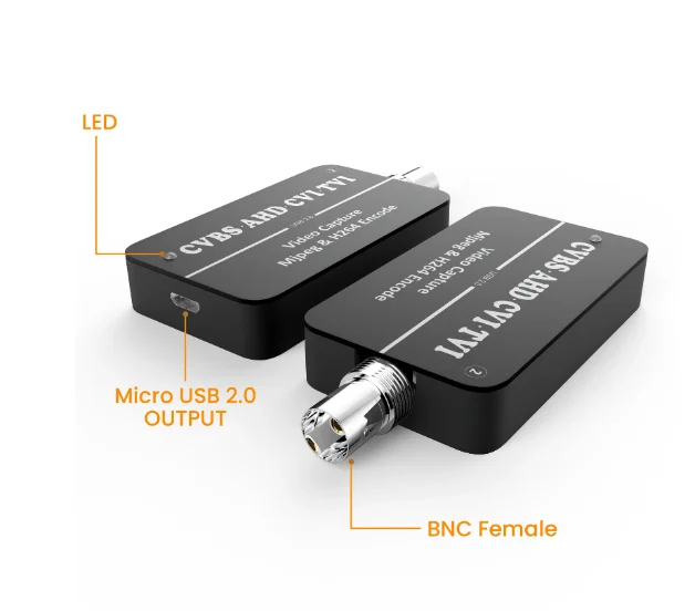 LCC261 1080P60 CVBS to USB Capture Card – H.264 & MJPEG Encoder for OBS ...