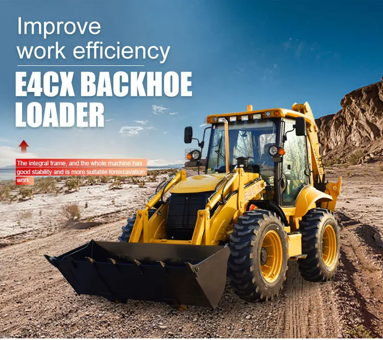 4x4 Compact Tractor With Loader and Backhoe Mini Loader With Backhoe ...